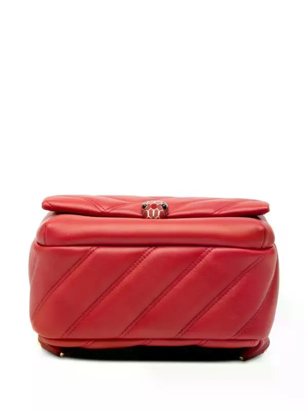 BVLGARI 2010-2025 Leather Serpenti Cabochon Backpack
