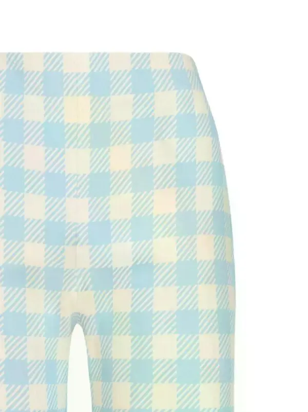 Oscar De La Renta Gingham Wool-blend Ankle Pants