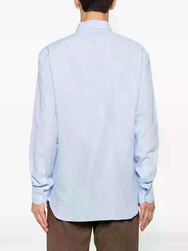 Zegna Long-sleeve Button-down Shirt - Blue
