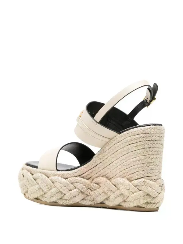 SERGIO ROSSI Braided-sole Wedge Sandals