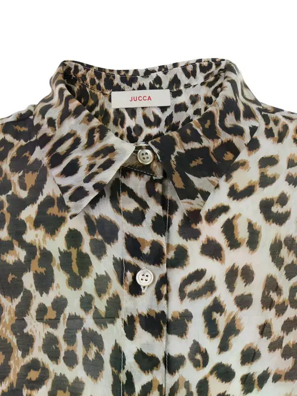 JUCCA Leopard-print Shirt Dress