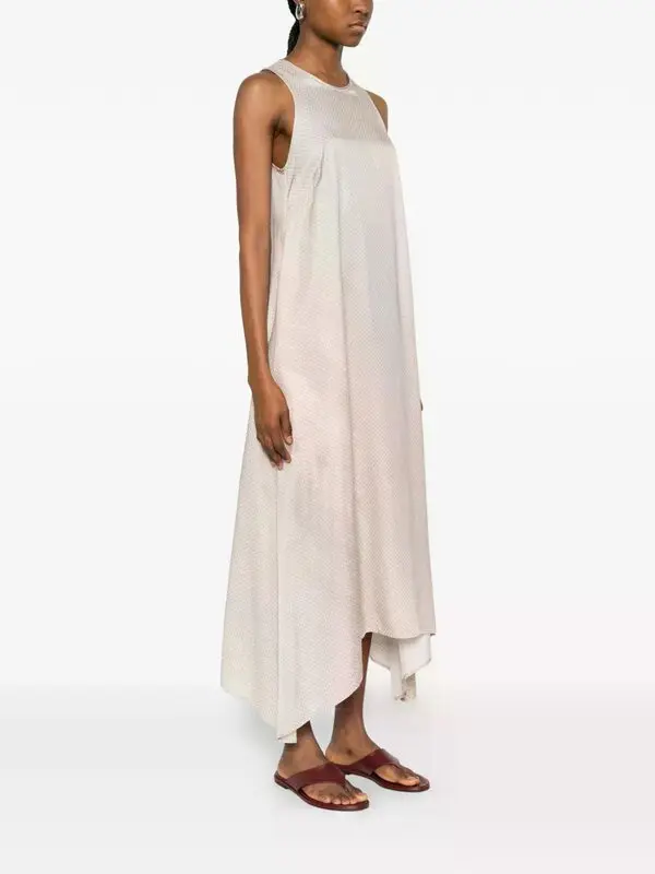 Peserico Geometric-print Asymmetric Dress
