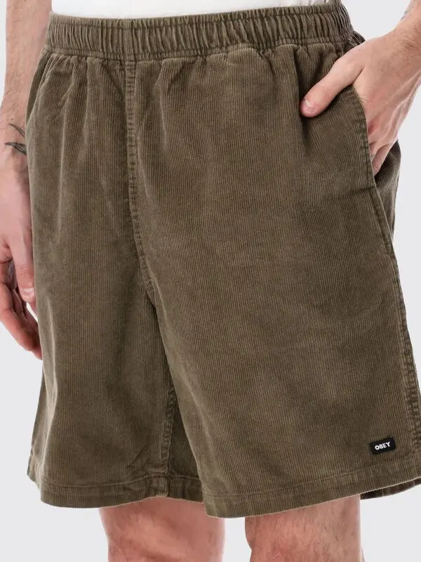 Obey Corduroy Relaxed Fit Shorts - Cream