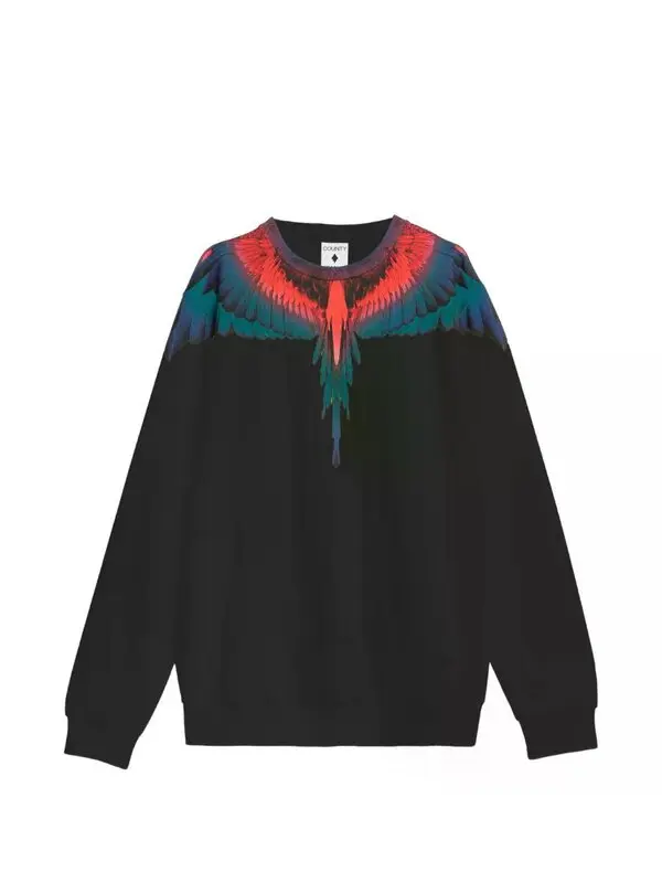 COUNTY OF MILAN Wings Print Sweatshirt - Black