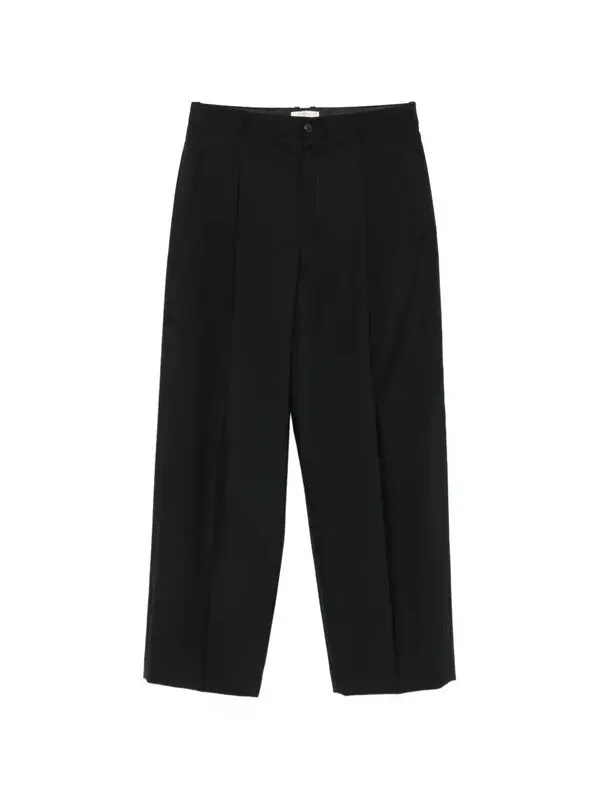 THE ROW Thom Pleated Trousers - Black