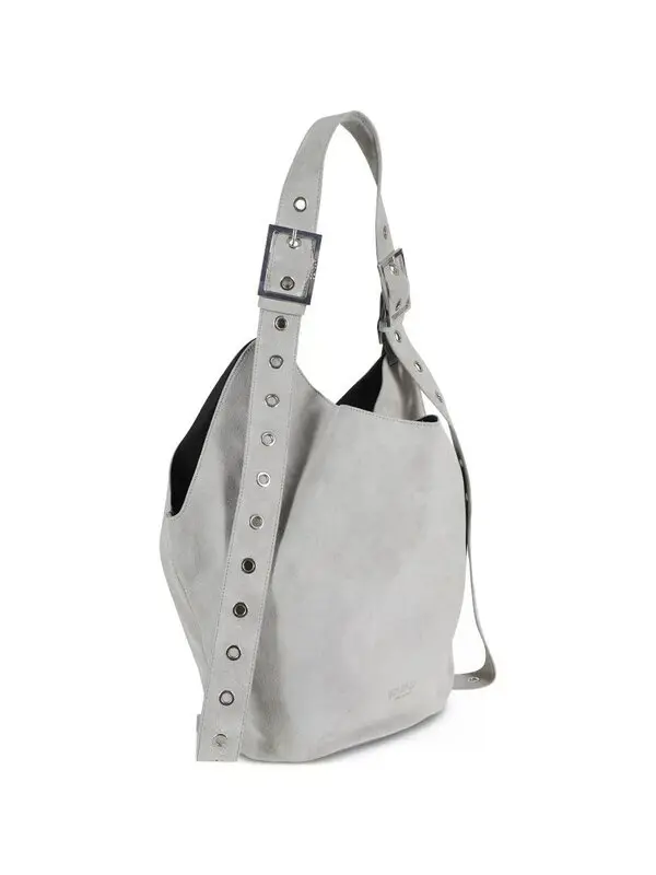 DONDUP Eyelet-embellished Buckle-detail Shoulder Bag