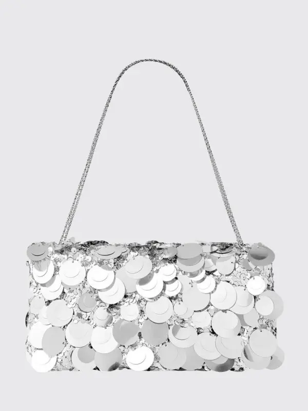 Rabanne Sparkle Baguette Shoulder Bag - Silver
