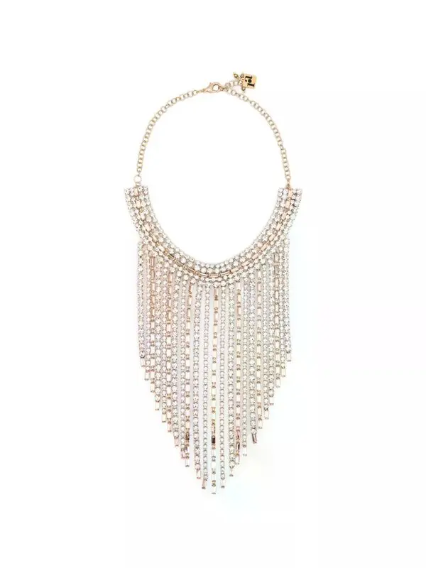 Rosantica Crystal-embellished Fringed Necklace - Gold