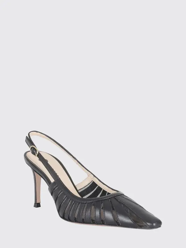 Roberto Festa Leather And Mesh Slingbacks