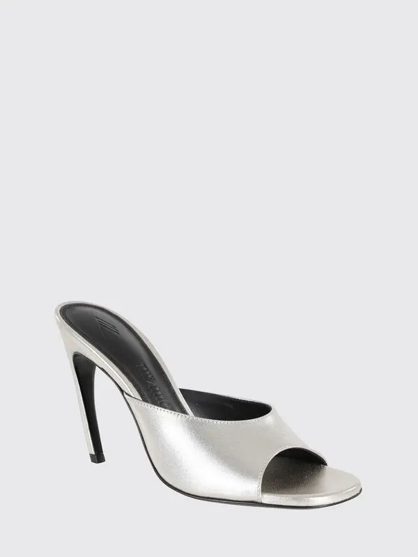 Attico Heeled Sandals - Silver