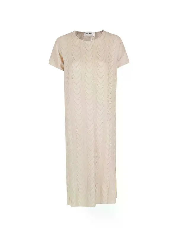 MEIMEIJ Textured Short-sleeve Dress - Neutrals