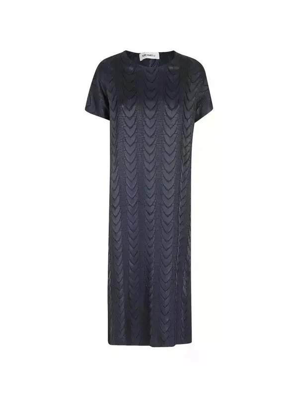 MEIMEIJ Quilted Short-sleeve Dress - Blue