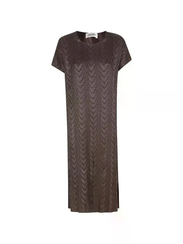 MEIMEIJ Textured Short-sleeve Dress - Brown