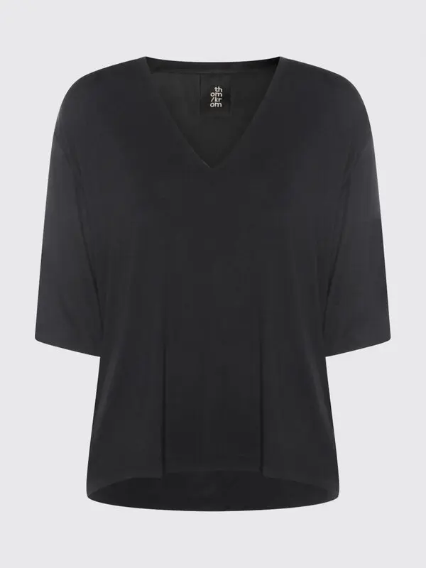 THOM KROM Modal And Silk Blend V-neck Top