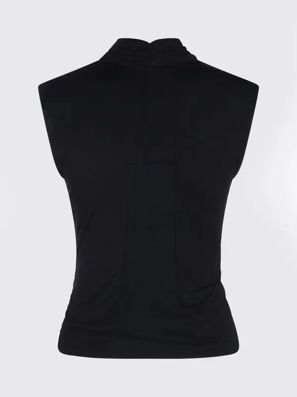 THOM KROM Sleeveless Draped Modal And Silk Blend Top