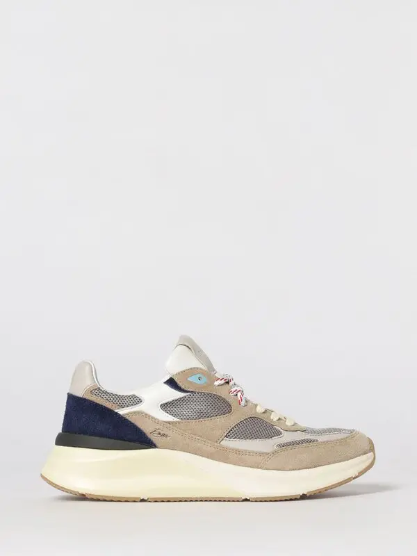 D.a.t.e. Suede And Mesh Lace-up Sneakers - Beige