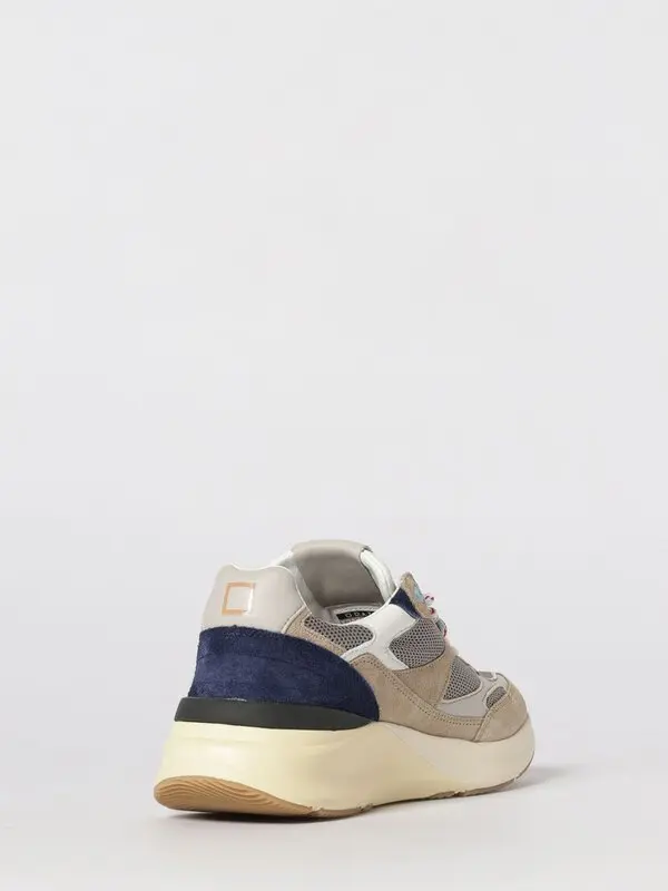 D.a.t.e. Suede And Mesh Lace-up Sneakers - Beige