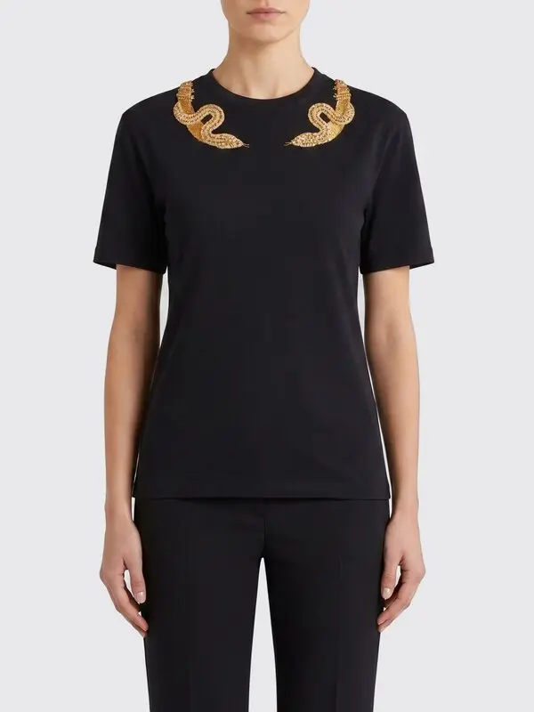 Roberto Cavalli Embellished Snake T-shirt