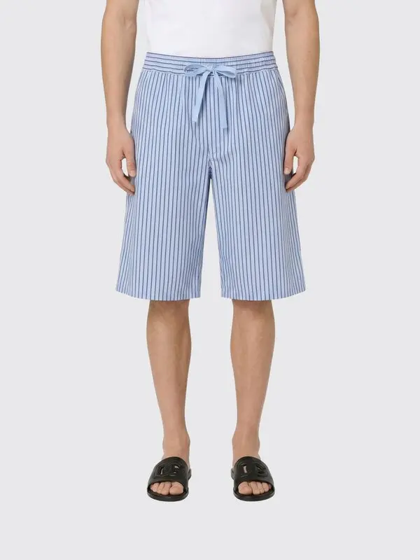 Dolce & Gabbana Cotton And Silk Blend Shorts - Striped