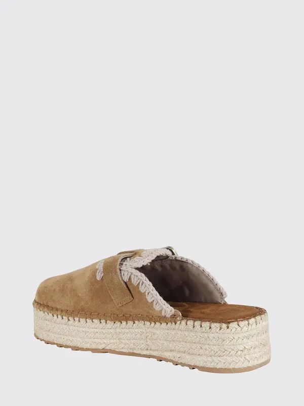 Mou Jute Suede Clogs - Leather