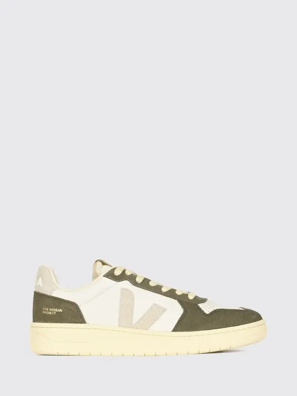 VEJA V-82 Two-tone O.t. Leather Trainers - Kaki