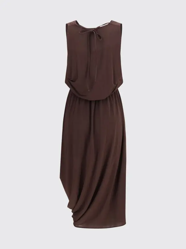 LEMAIRE Viscose Blend Midi Dress - Brown