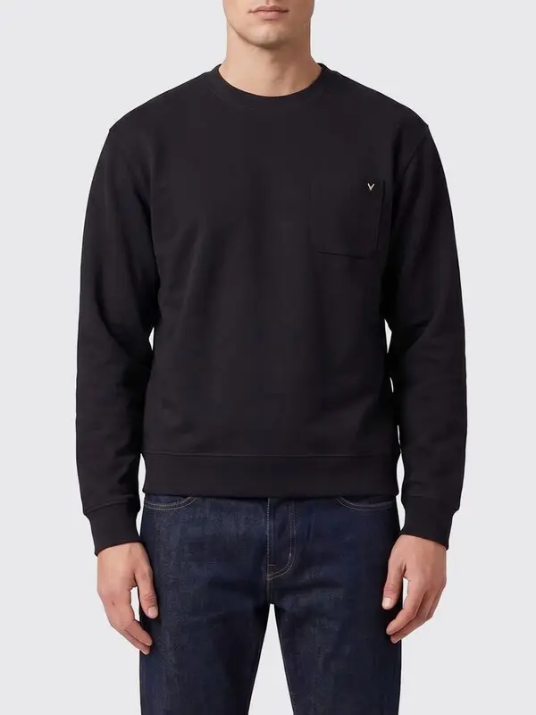 Valentino Garavani Vlogo Cotton Blend Crewneck Sweatshirt - Black