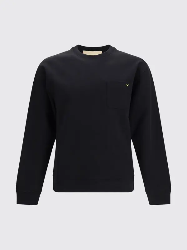 Valentino Garavani Vlogo Cotton Blend Crewneck Sweatshirt - Black