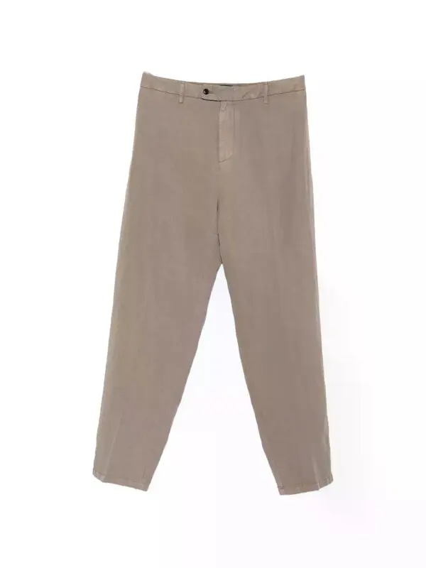 DONDUP Pressed-crease Straight-leg Trousers - Brown