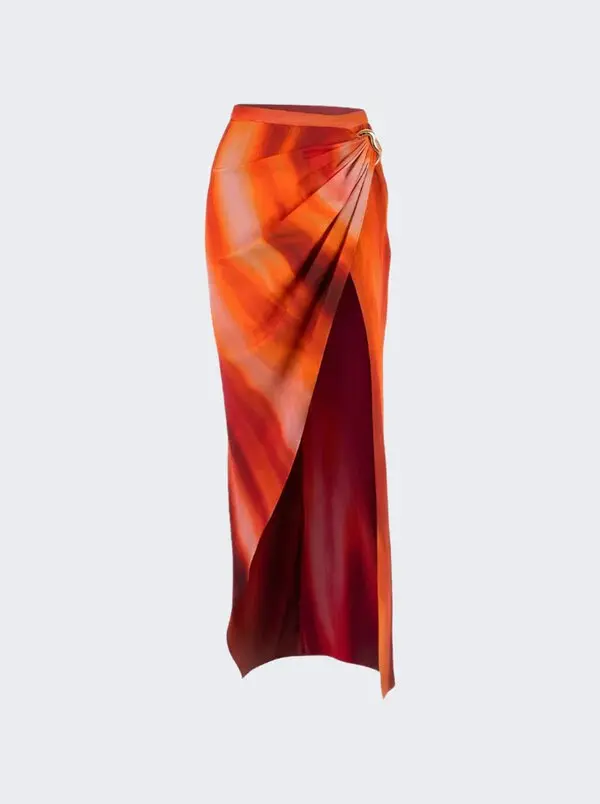 LAQUAN SMITH Maxi Skirt With Slit - Red