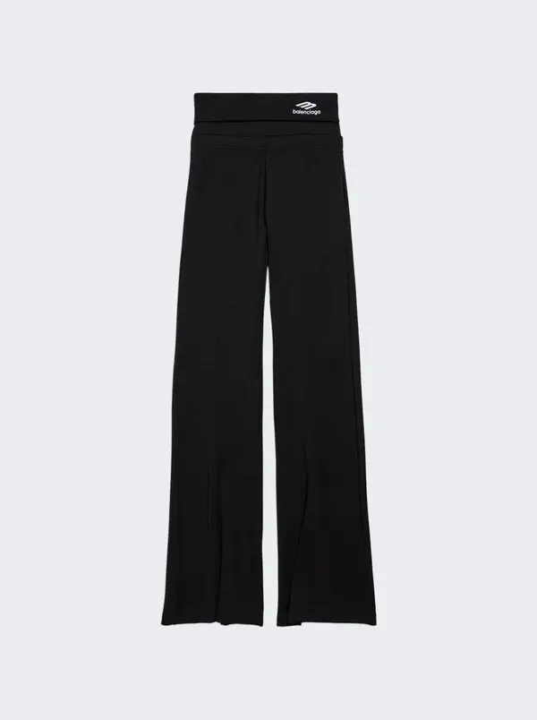 Balenciaga Foldover Leggings Washed Black And White - Black & White