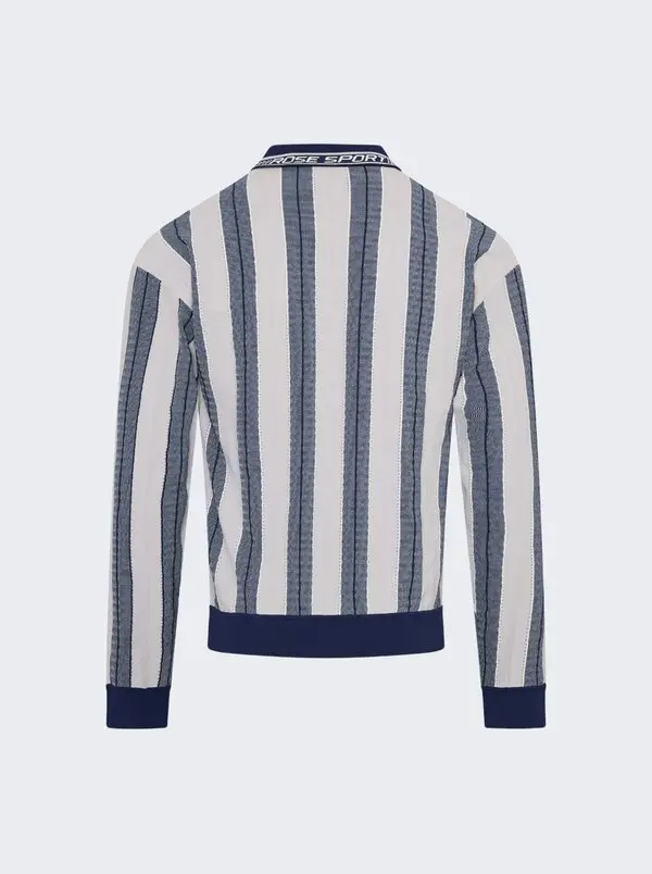 Martine Rose Logo Polo Shirt Blue Grey