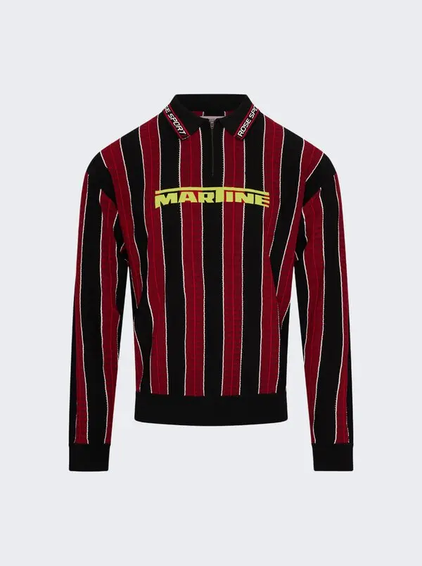 Martine Rose Logo Polo Shirt Red Black