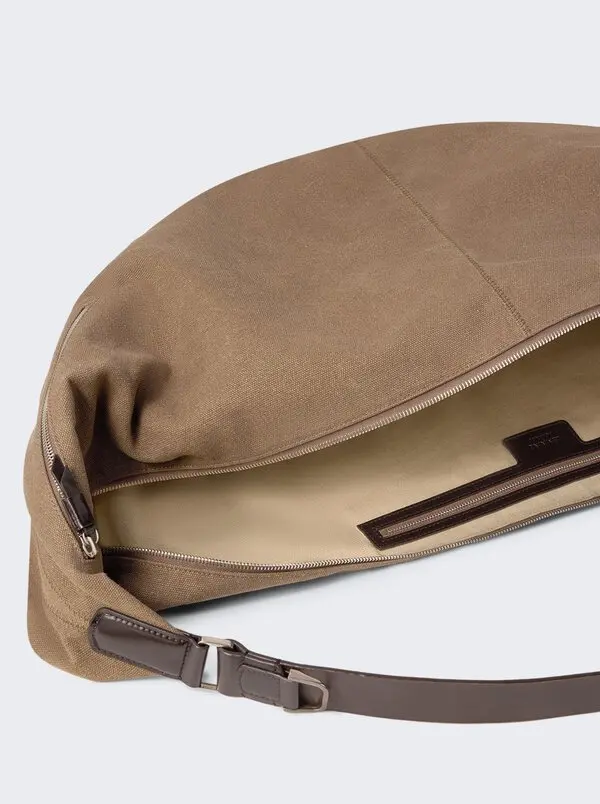 LEMAIRE Xl Quiver Clip Bag - Brown