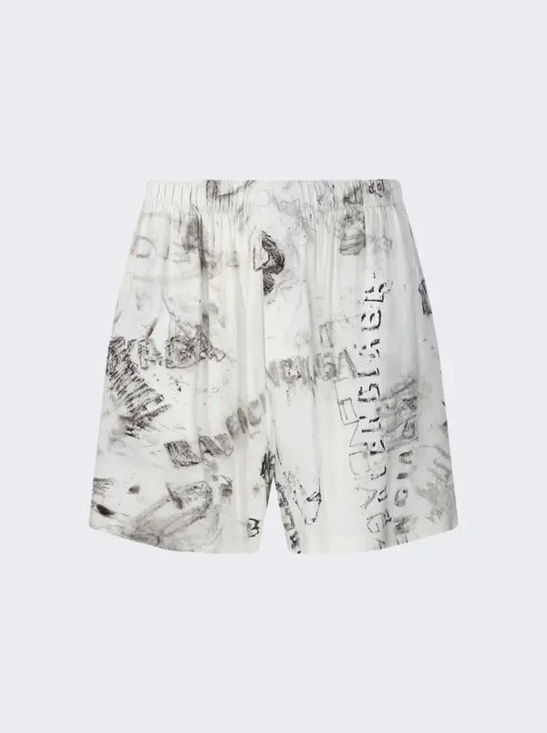 Balenciaga Pyjama Shorts - Gray