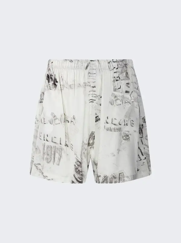Balenciaga Pyjama Shorts - Gray