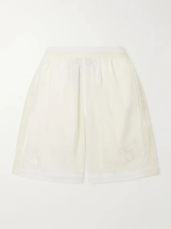 ADIDAS ORIGINALS Wales Bonner Embroidered Shell Shorts - White