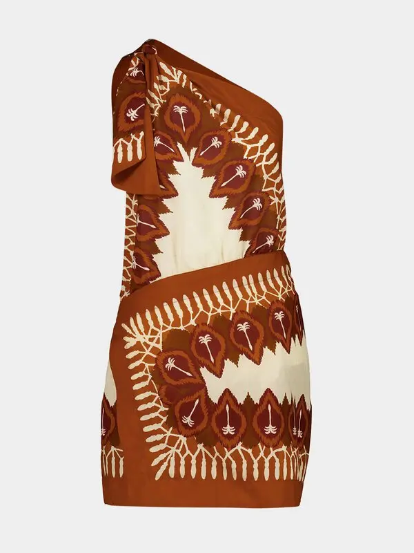 Johanna Ortiz Sun Traveller One-shoulder Mini Dress