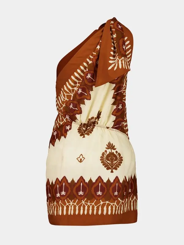 Johanna Ortiz Sun Traveller One-shoulder Mini Dress