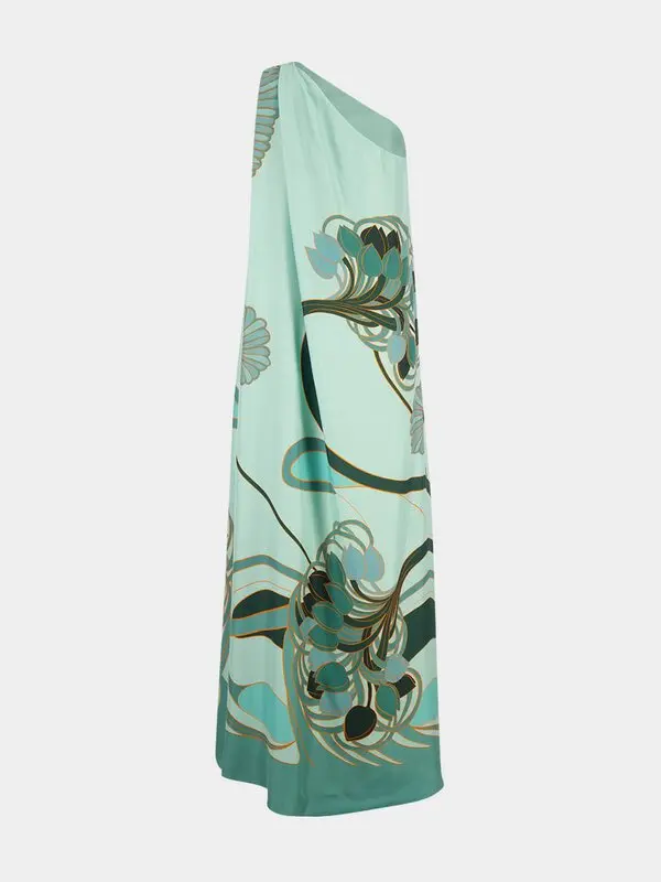 La DoubleJ Blooming Tulip Roy Silk Dress - Green