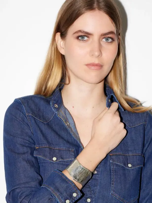 Sylvia Toledano Flow Brass Cuff Bracelet - Silver