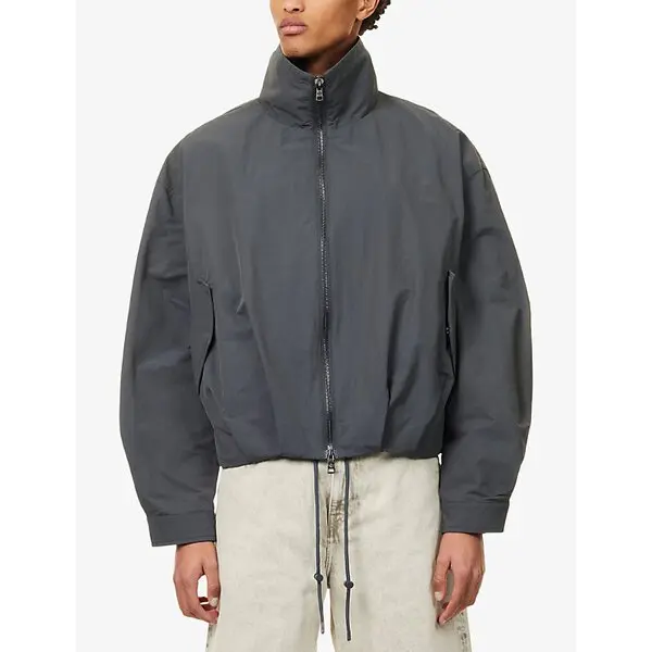 THE COUTURE CLUB Technical Funnel-neck Cotton-blend Jacket