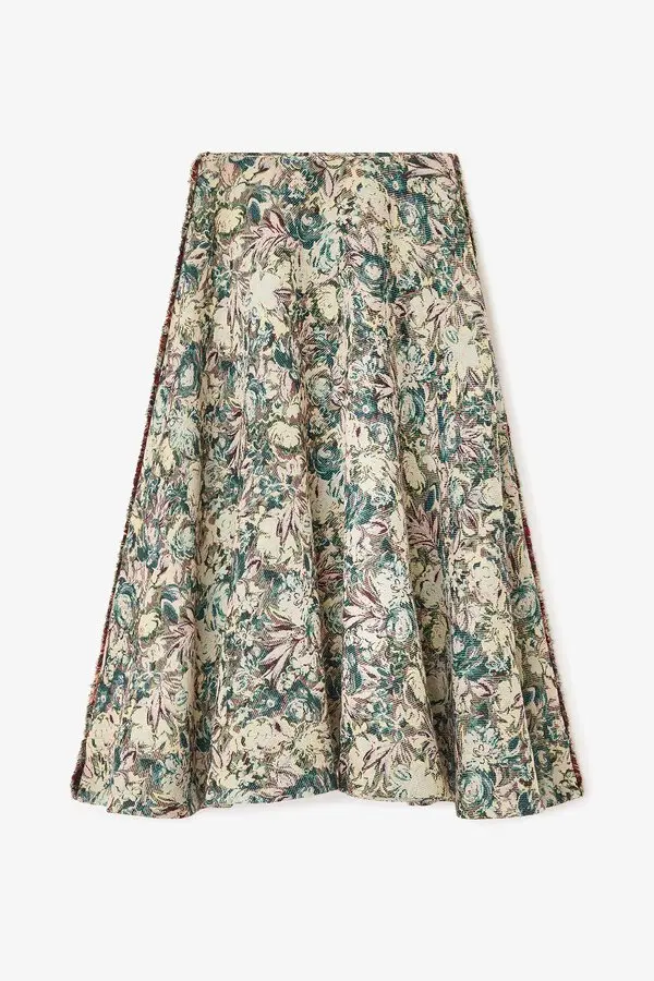 GANNI Tapestry Jacquard Long Circle Skirt