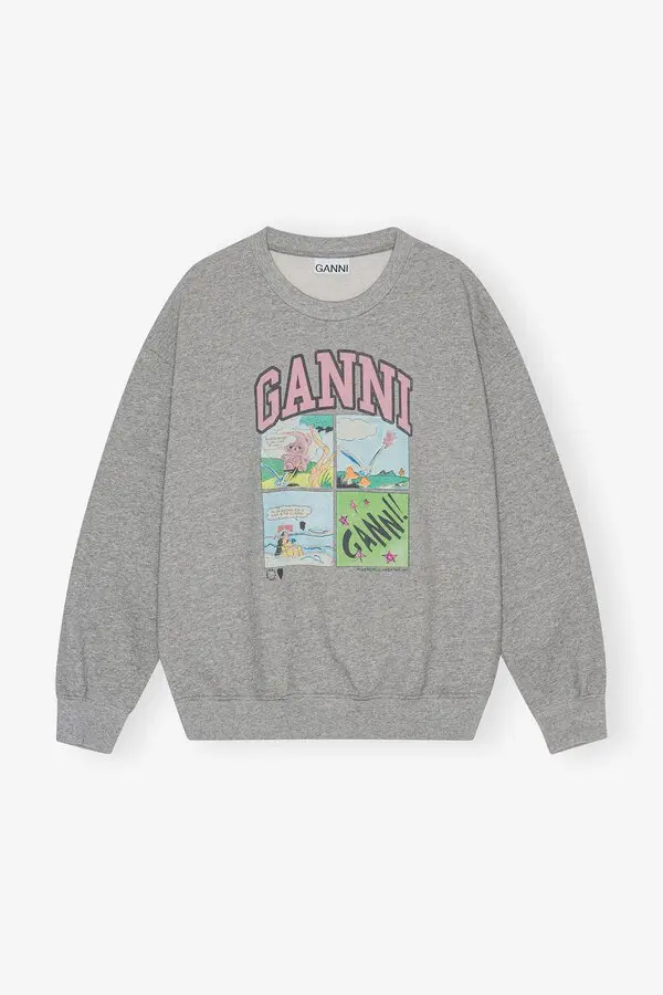 GANNI Isoli Graphic Sweatshirt - Grey
