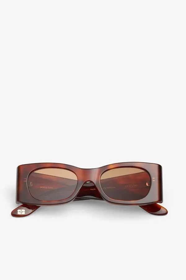 GANNI X Ace & Tate Kayla Sunglasses - Beige