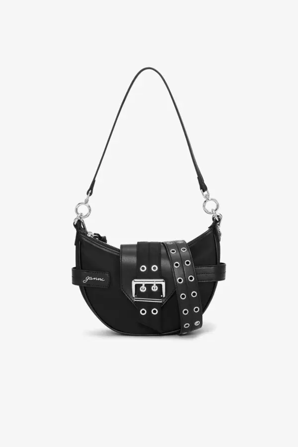 GANNI Small Bucky Crossbody Bag - Black
