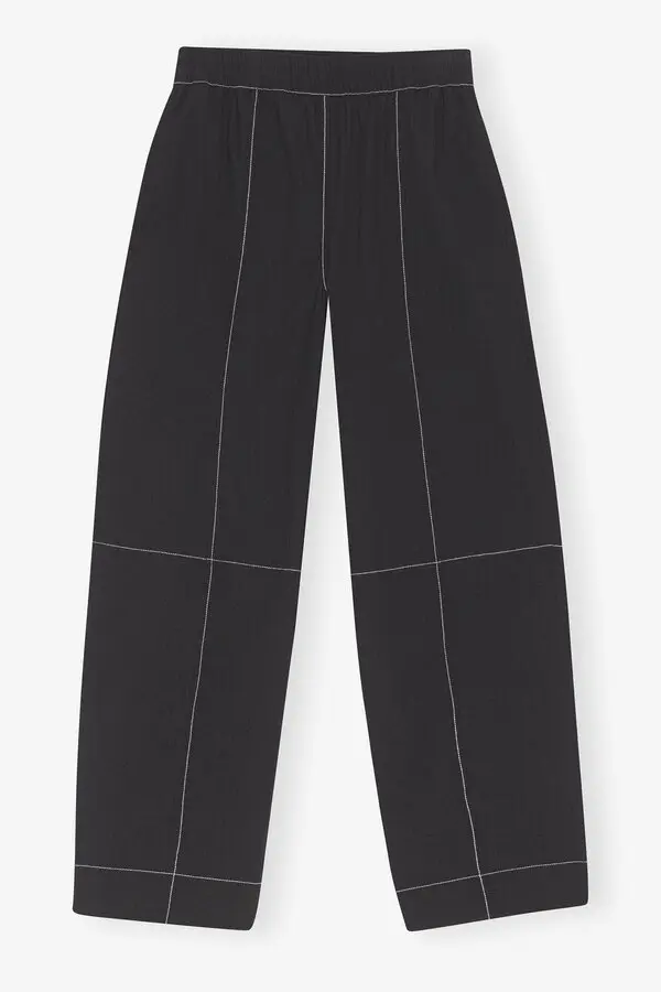 GANNI Elasticated Curve Pants - Black