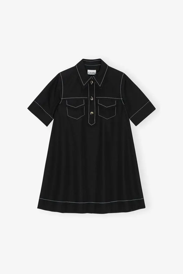 GANNI Crepe Mini Dress