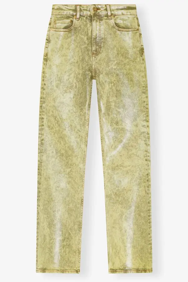 GANNI Straight Leg Jeans - Green