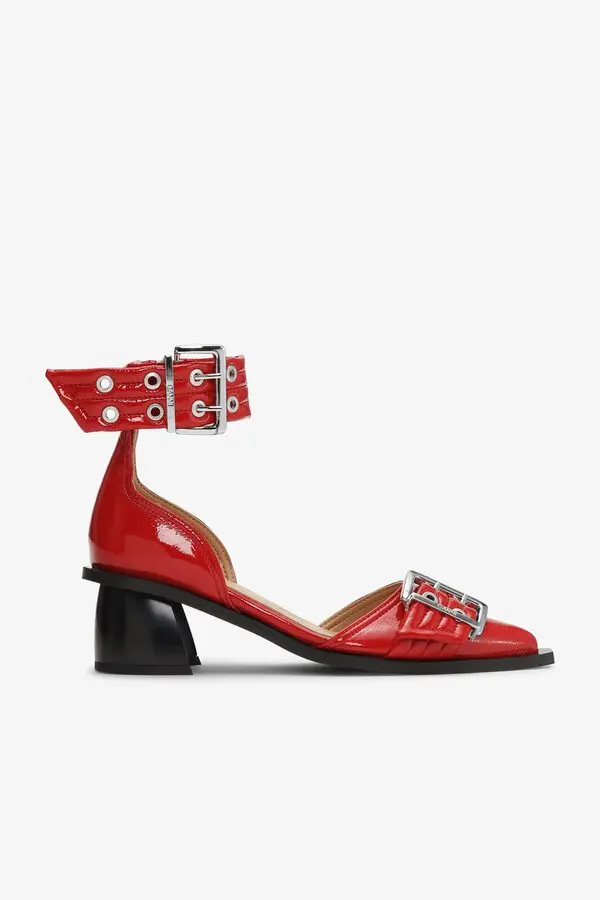 GANNI Buckle Fastening Pumps - Red